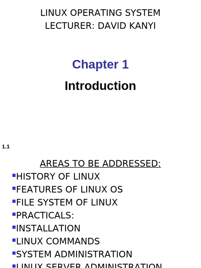 Linux Operating System Notes | PDF | Linux | File System