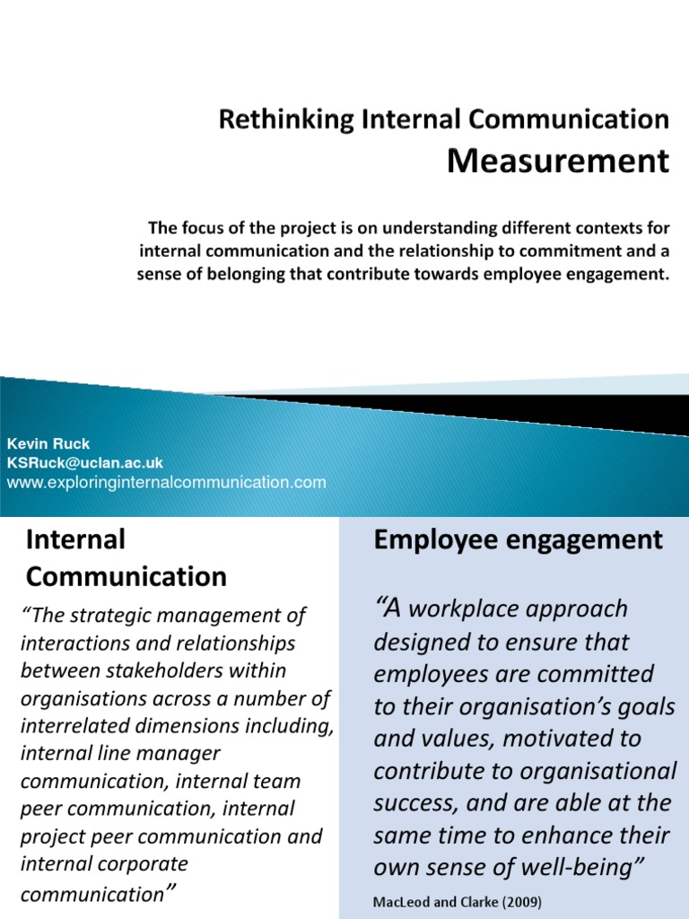 Rethinking Internal Communication Measurement: Presentation at UCLAN On ...