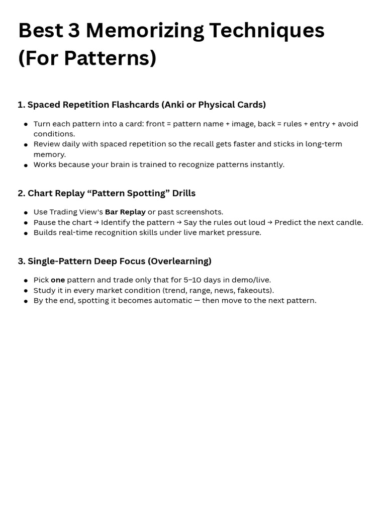 Memorizing Pattern Techniques | PDF