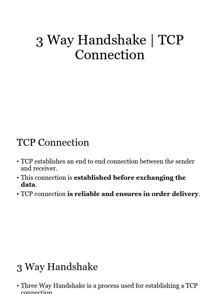 3 - TCP Three Way Handshake | PDF | Transmission Control Protocol ...