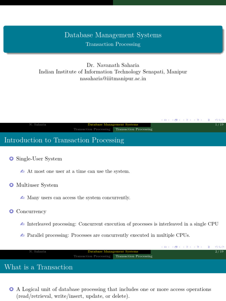 12-Transaction-Processing | PDF | Database Transaction | Databases