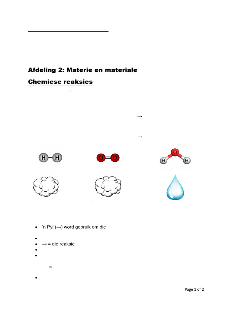E NW GR 9 AFR Chemiese Reaksies | PDF