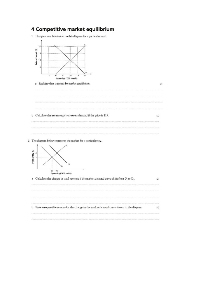 Equilibrium Worksheet | PDF