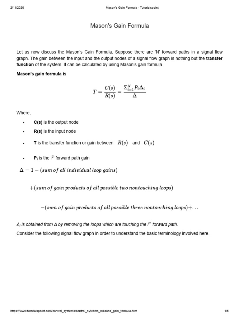 7th Mason's Gain Formula - Tutorialspoint 7 | PDF | Discrete ...