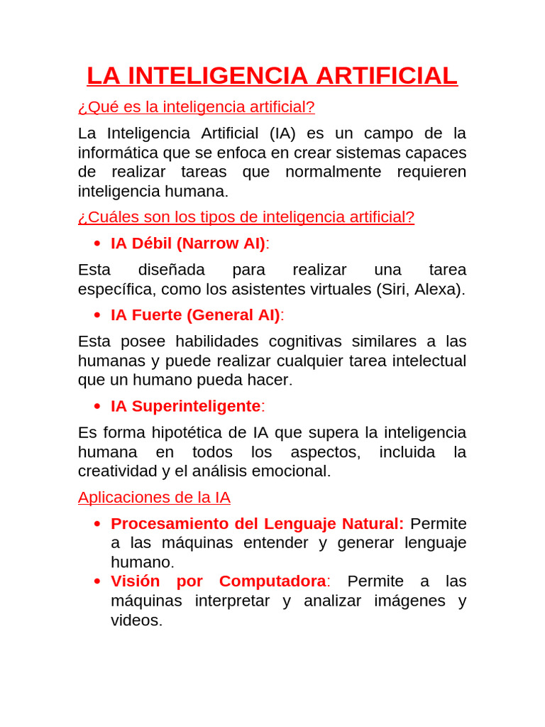 La Inteligencia Artificial Pdf