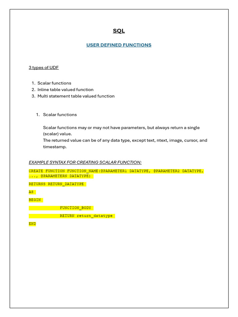 Task 7, UDF | PDF | Databases | Computer Science