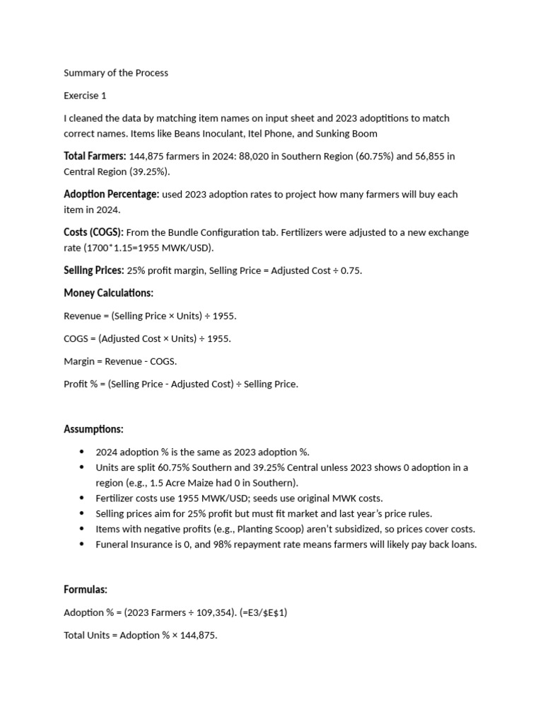 Summary of the Process | PDF