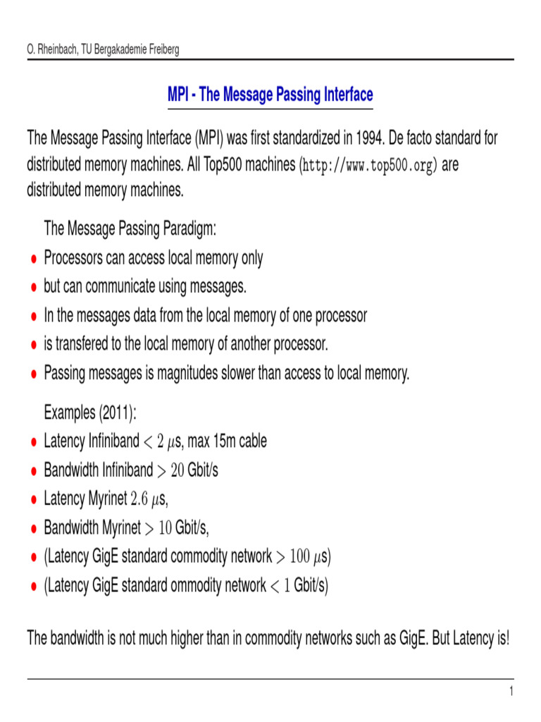 High Performance Computing WS2022 Slides 3 Mpi | PDF | Message Passing Interface | Parameter ...