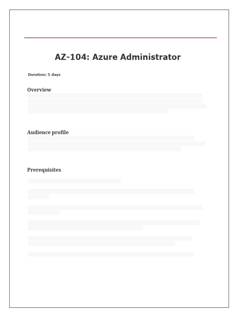Microsoft Azure 104 | PDF | Active Directory | Computer Network