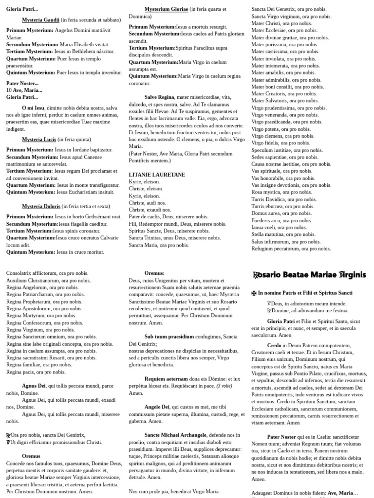 S.rosario in Latino | PDF