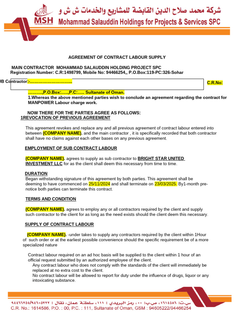 Agrement Lebour | PDF | Employment | Private Law