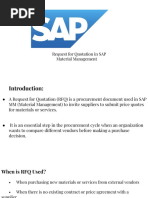 SAP MM - Request For Quotation | PDF