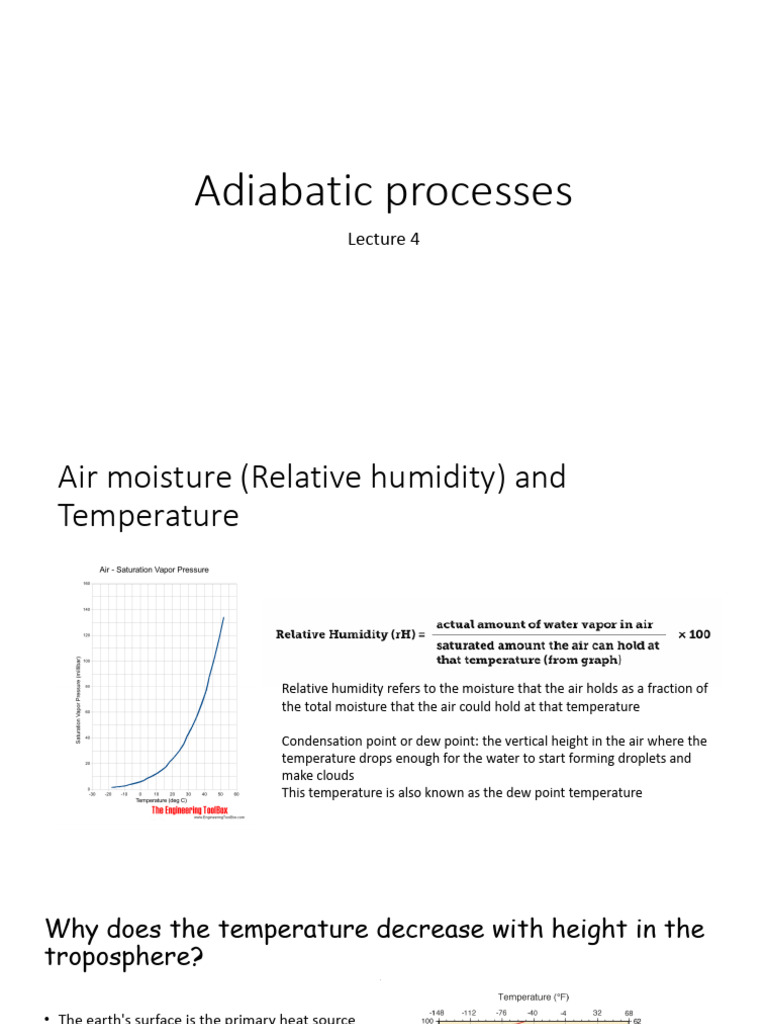 Adiabatic Processes in Atmospheric Cooling | PDF | Atmosphere Of Earth ...