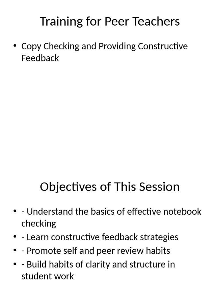 Constructive Feedback for Teacher Training | PDF