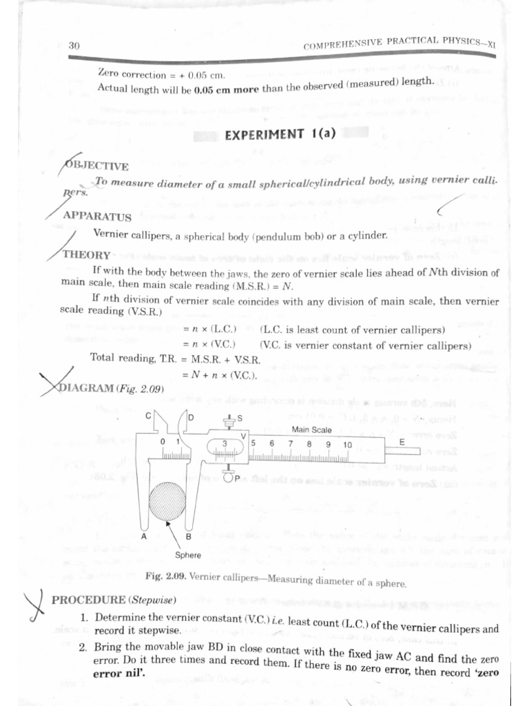 Class Xi Physics Practical | PDF