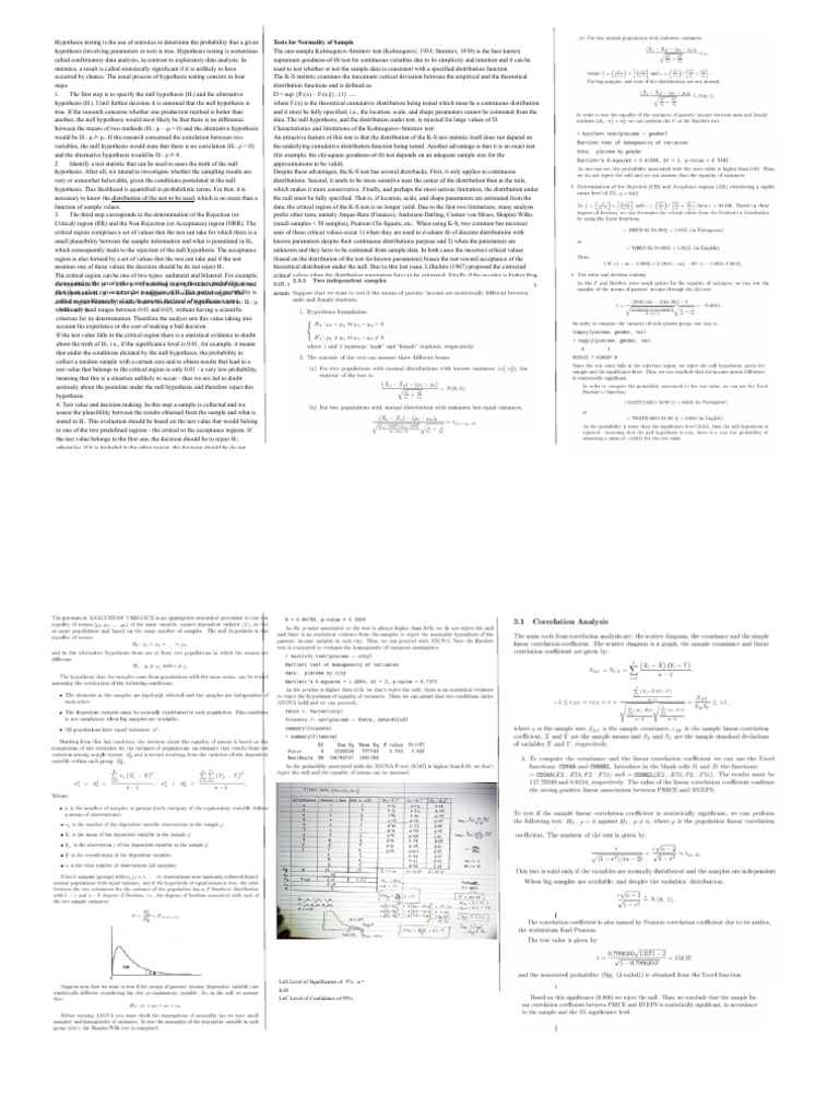 V3 - 4 Pages Statistical Methods | PDF | Statistics | Methodology