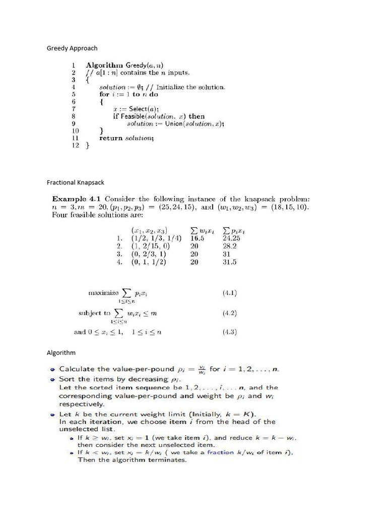 DAA Scribblings Module 1 Greedy | PDF