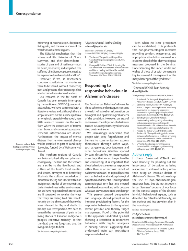 Responding To Responsive Behaviour in Alzheimer's 25 | PDF | Dementia ...