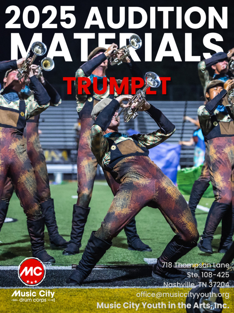 MCDC 2025 Trumpet Packet | PDF | Audition | Tempo