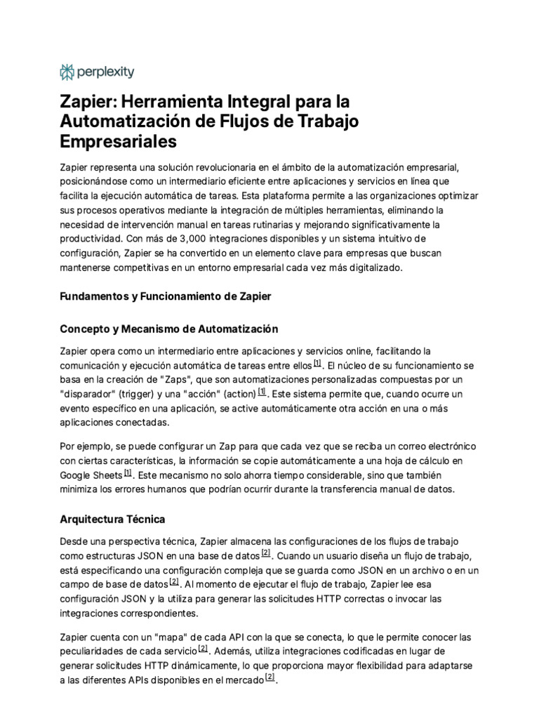 Zapier - Herramienta Integral para La Automatizació | PDF | Inteligencia artificial ...