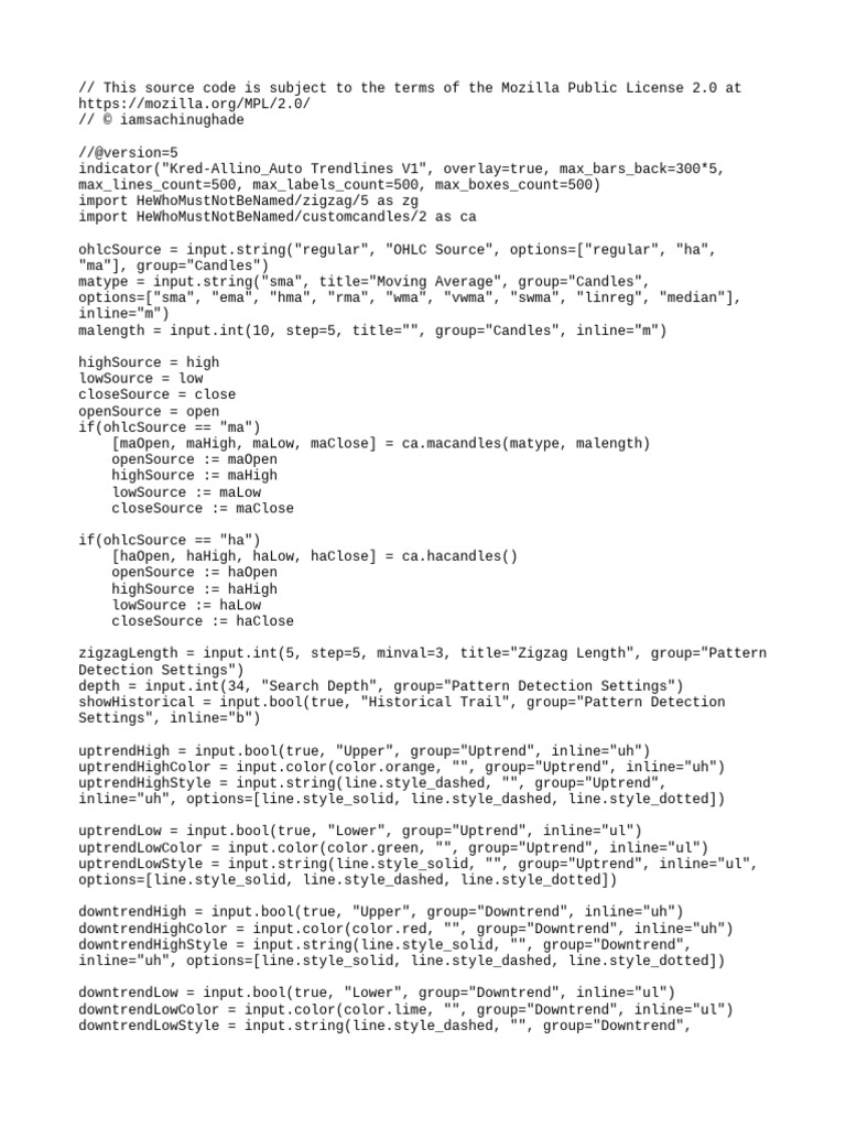 Auto Trendlines Script V1 | PDF | Graphic Design