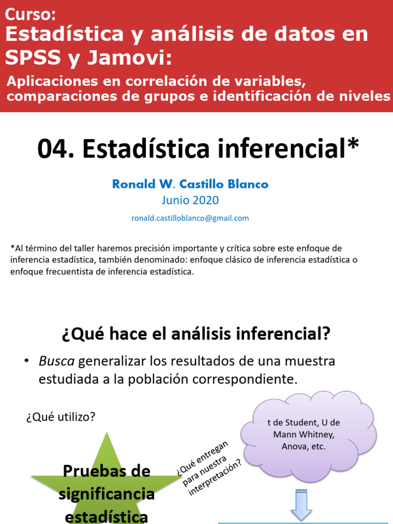04.estad - Introducción Al Análisis Inferencial - Junio2020 | PDF ...