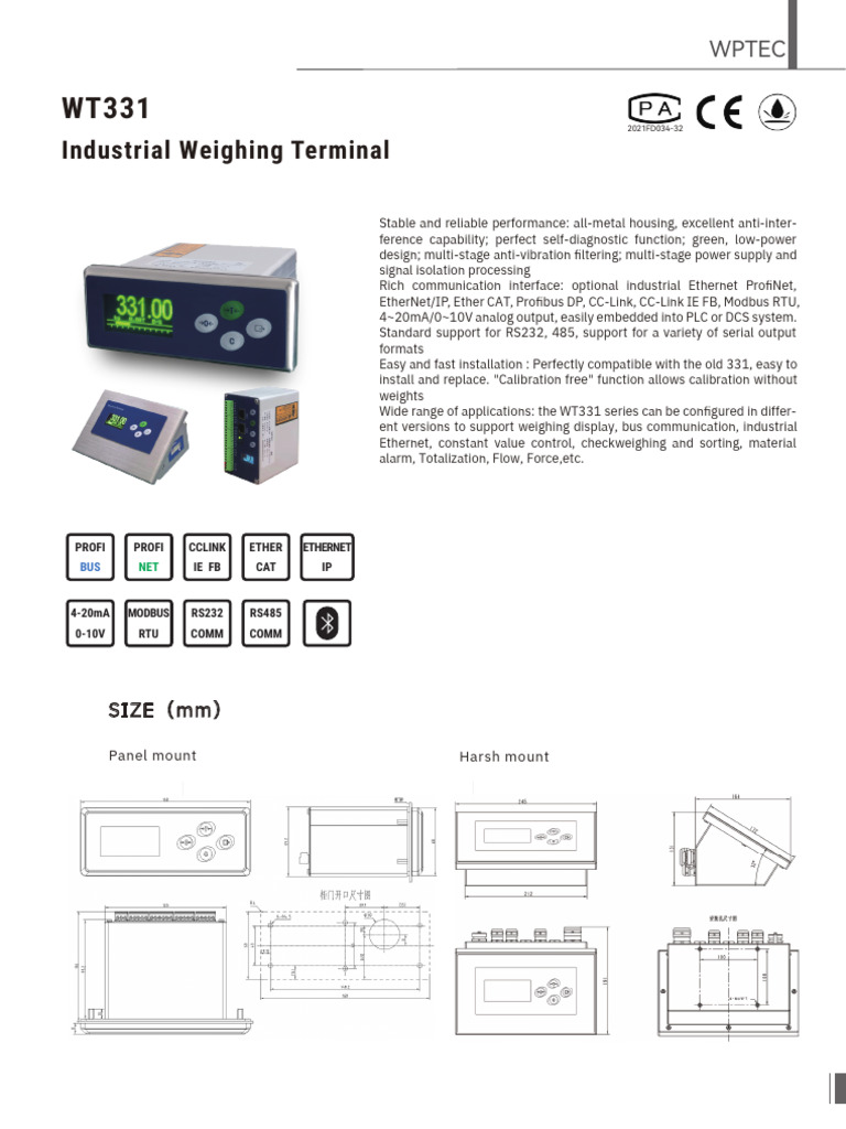 WPTEC Datasheet (PT WING) Update 14.07.2025 | PDF | Programmable Logic Controller | Electronics