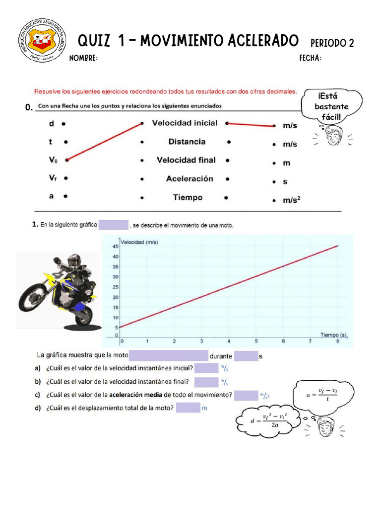 Worksheet 1251775-MRUA PDF | PDF
