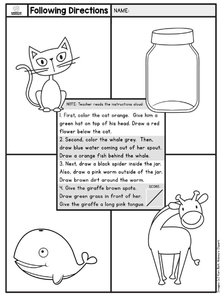 Assessment Following Directions W | PDF