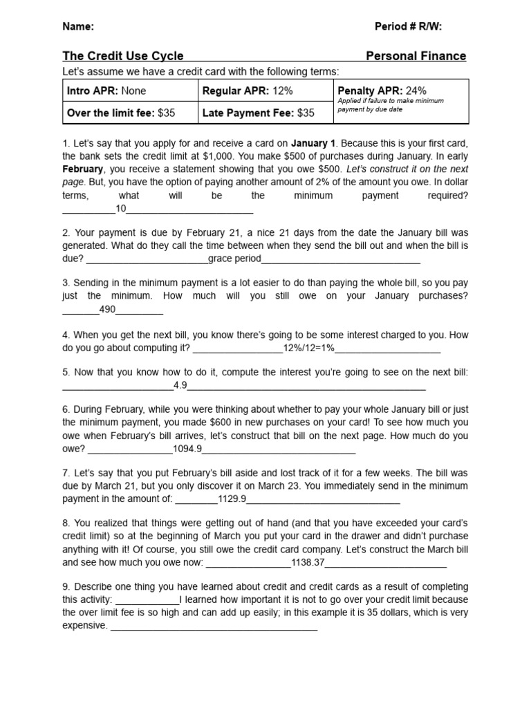 Credit Use Cycle | PDF | Credit Card | Annual Percentage Rate