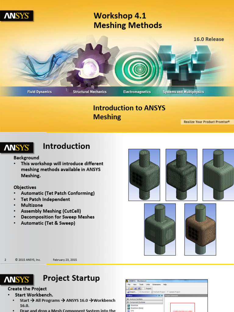 ANSYS 16.0 Meshing Methods Workshop | PDF | Tetrahedron
