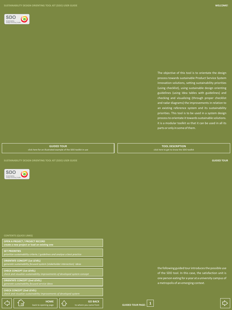 Sustainability Design Oriented Toolkit (SDO) | PDF | Sustainability | Brainstorming