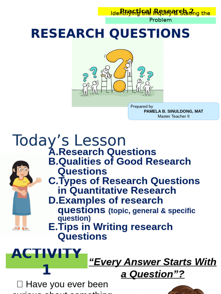 Crafting Effective Research Questions | PDF | Question | Quantitative ...