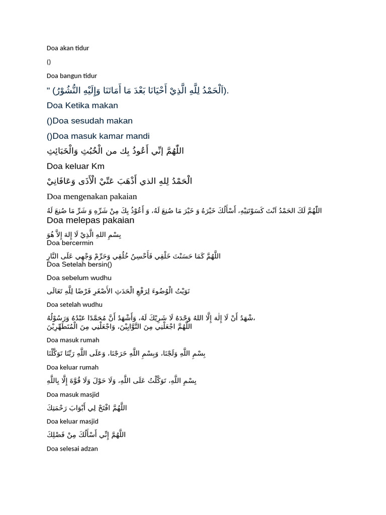Doa Doa | PDF