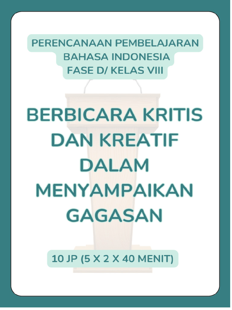 Contoh RPM B Indo 1 | PDF