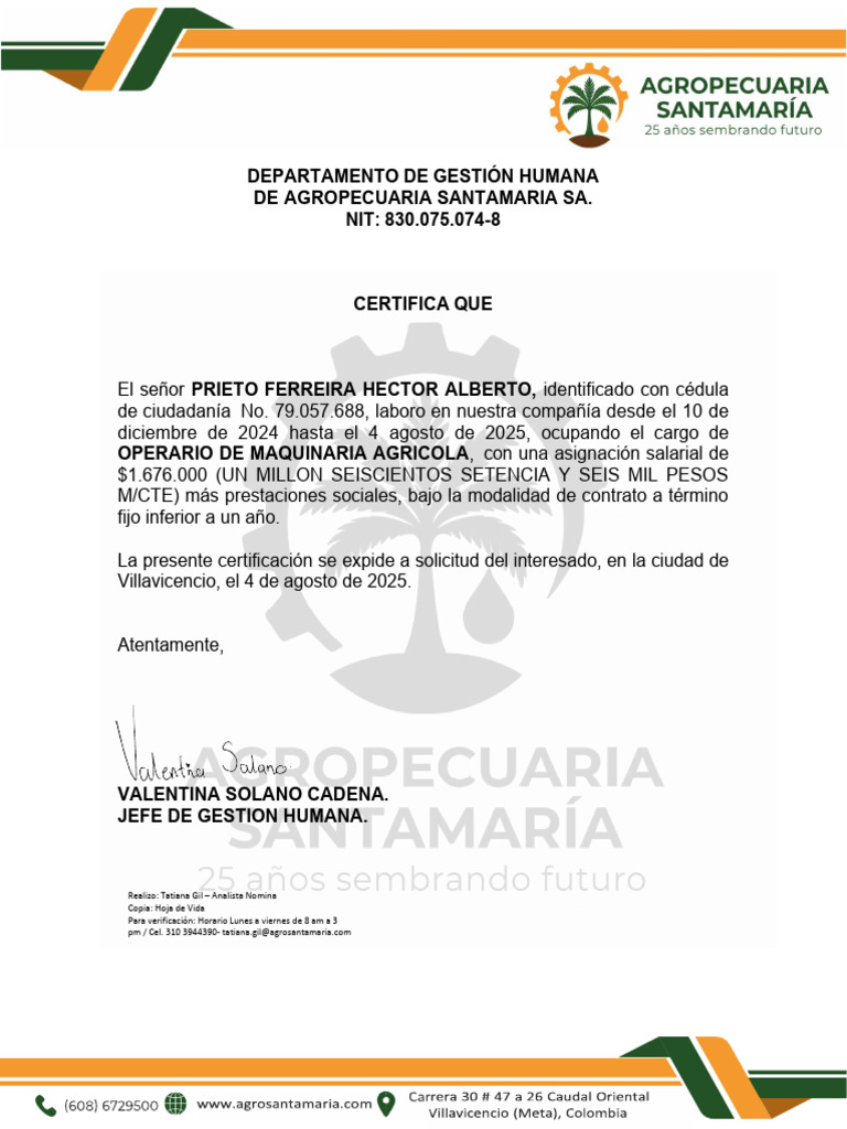 Certi Ret Prieto Hector | PDF