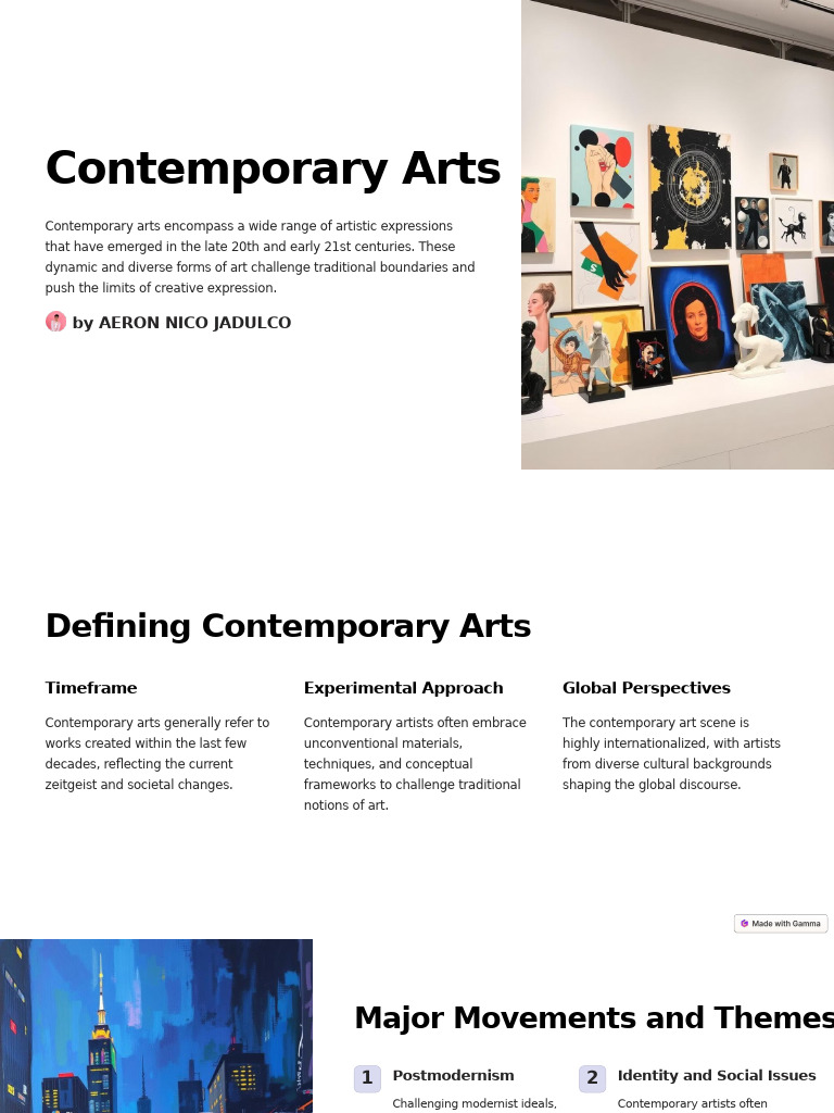 Contemporary Arts 2 | PDF | Contemporary Art | Postmodernism