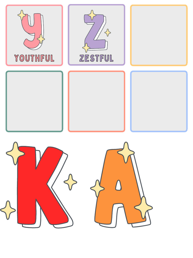 Positive Affirmation Alphabet Flashcards in Pastel Playful Style | PDF
