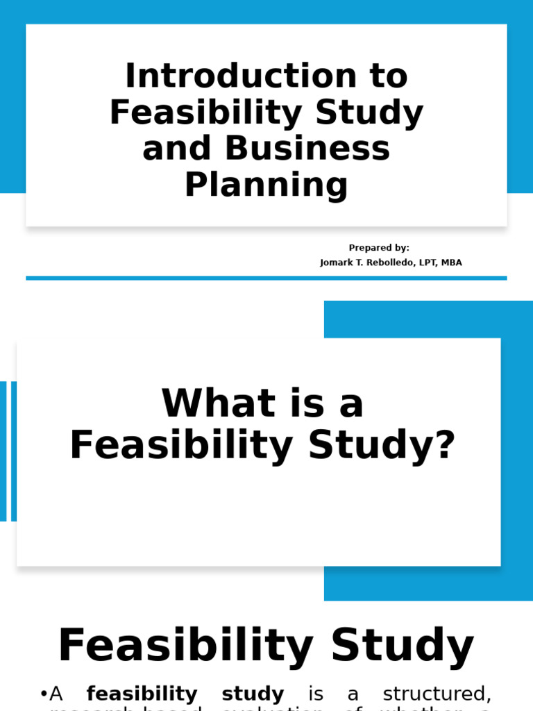 Introduction to Feasibility Studies | PDF | Marketing Research ...