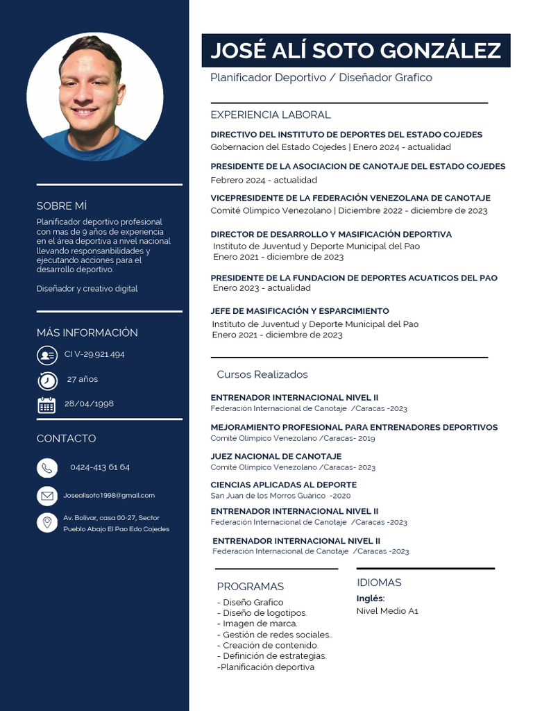 Currículum Profesional Creativo Moderno Negro Gris | PDF