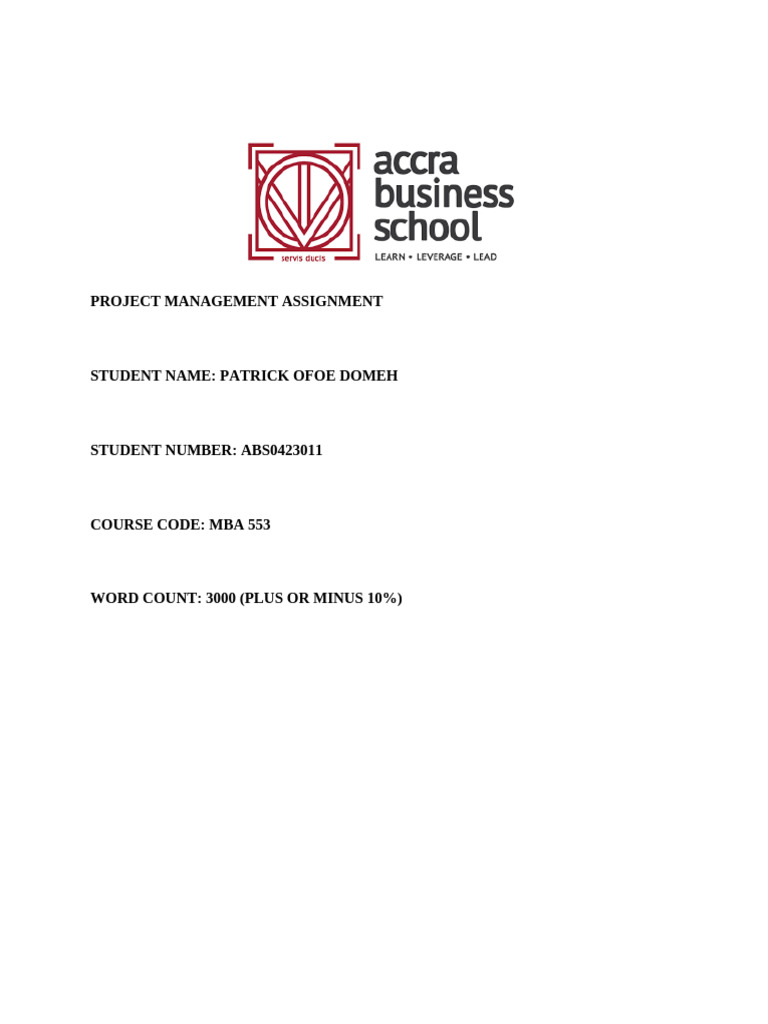 Project Management Assignment | PDF | Climate Resilience | Climate Change
