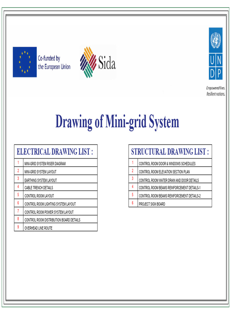 Annex 3-Mini-Grid Drawings Tender Solarr | PDF | Building Engineering ...