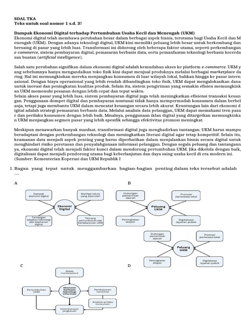Soal Tka Terbaru (1) | PDF