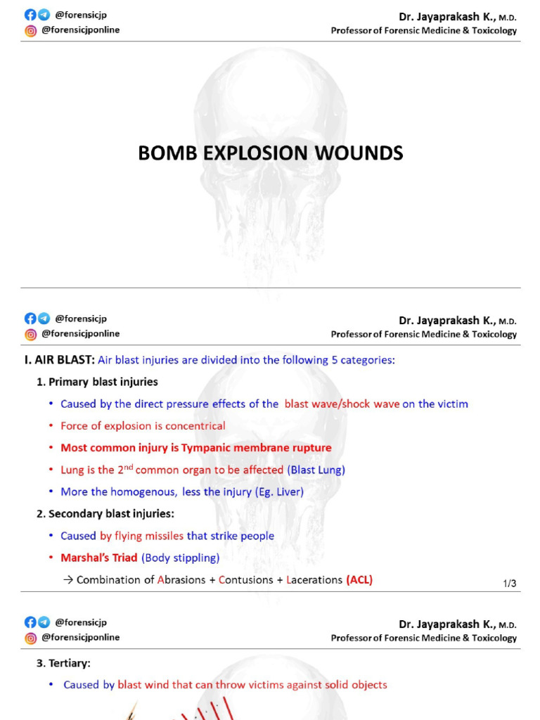 Bomb Explosion Wounds | PDF