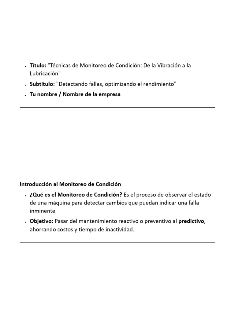 S06.s01 Tecnicas de mantenimiento predictivo | PDF | Rodamiento (Mecánico) | Lubricante