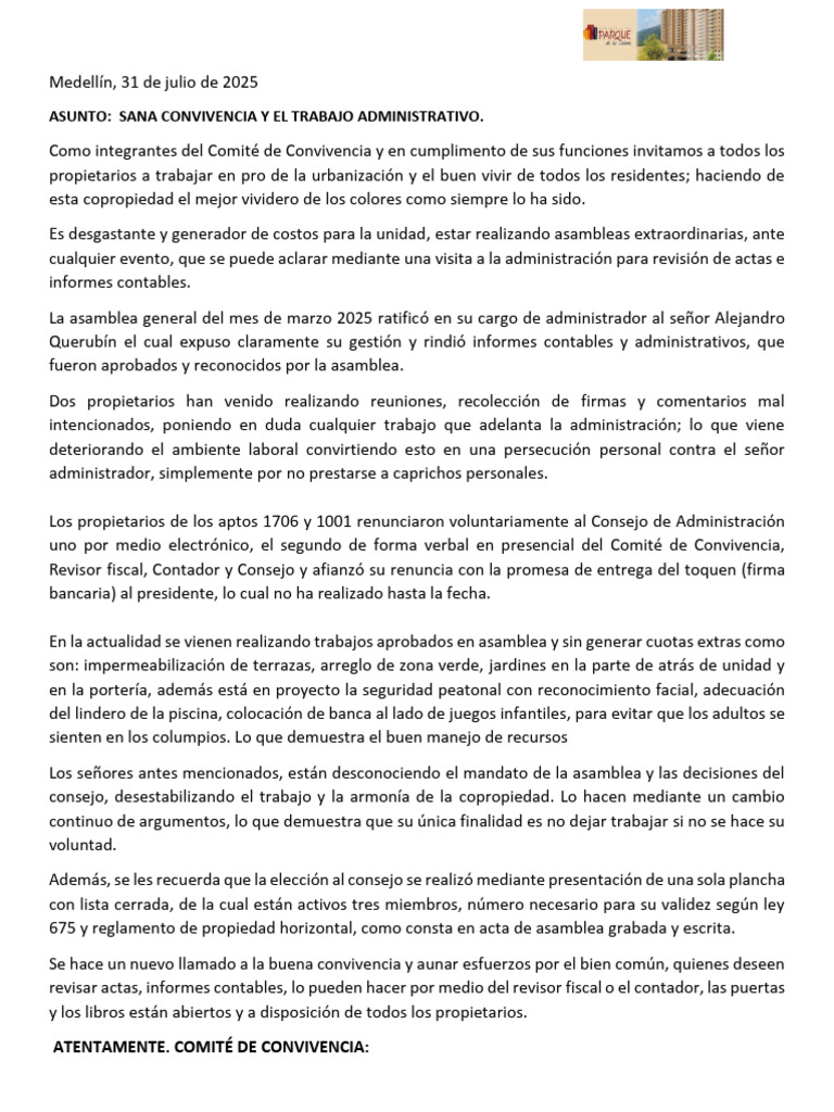 Circular 004 | PDF | Condominio | Gobierno