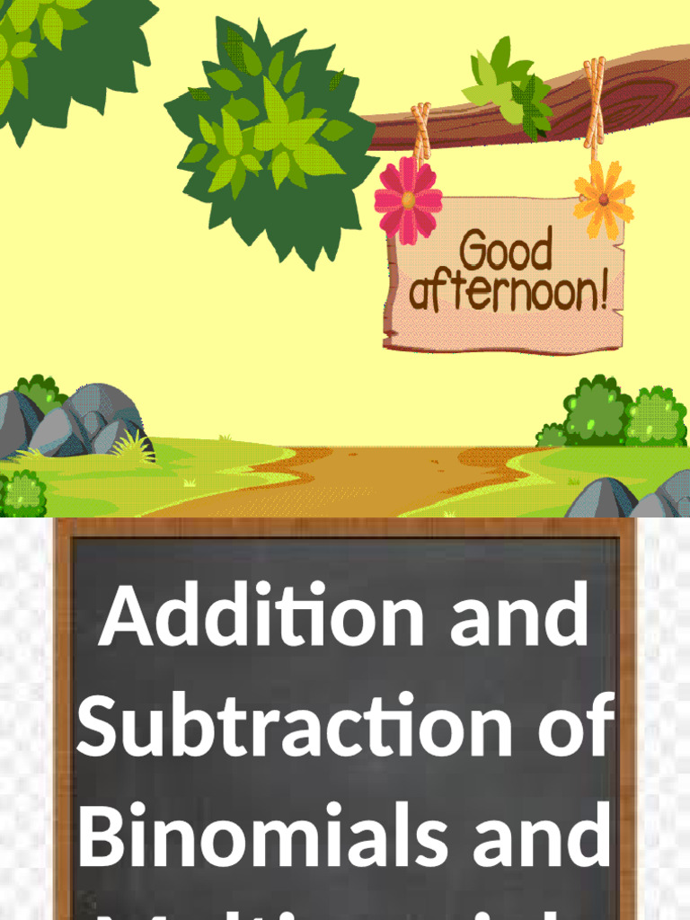 Lesson 5-Addition and Subtraction of Binomials and Multinomials | PDF