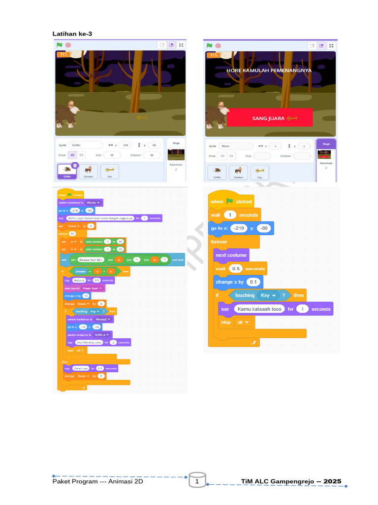 Modul Ke-3 Praktikum Scratch | PDF