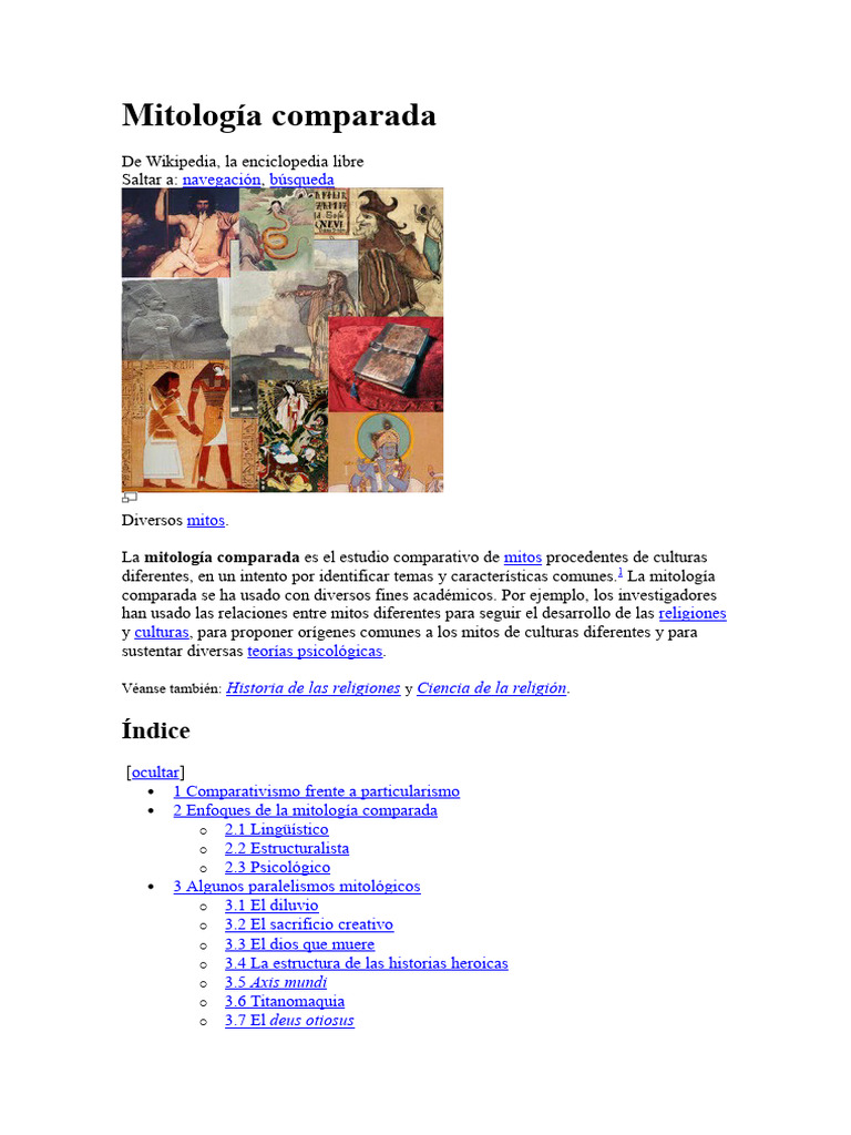 Mitologia Comparada | PDF | Mitología comparada | Mitología