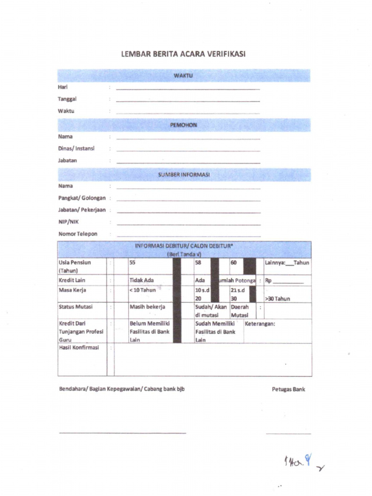 Form Verifikasi | PDF